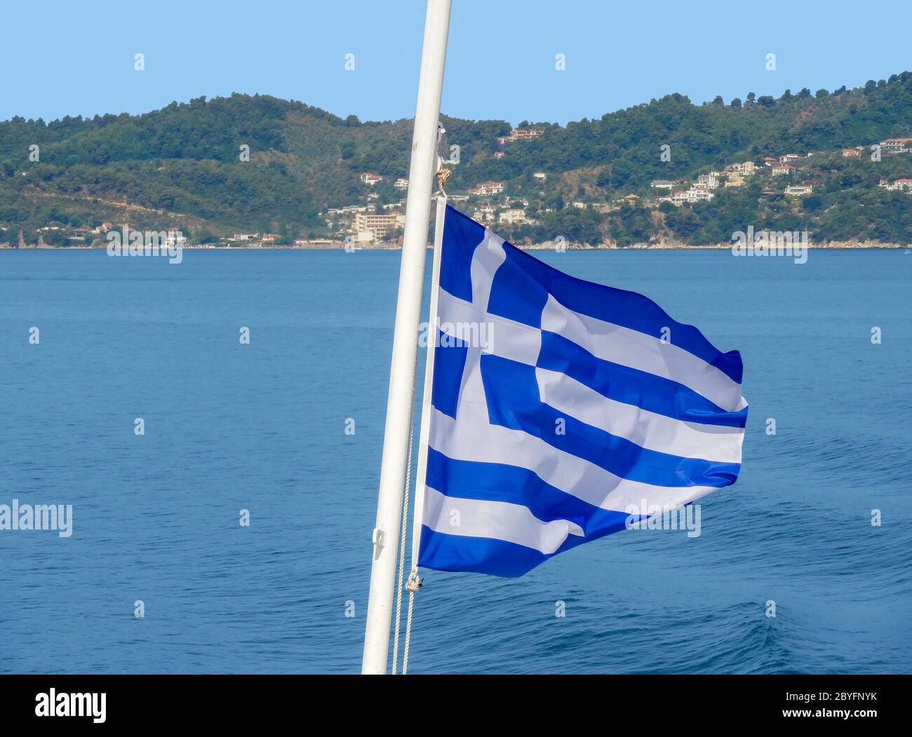 One greek flag hi-res stock photography and images - Alamy