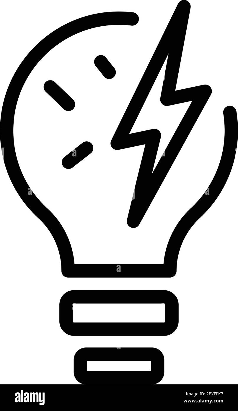 Energy bulb icon, outline style Stock Vector Image & Art - Alamy