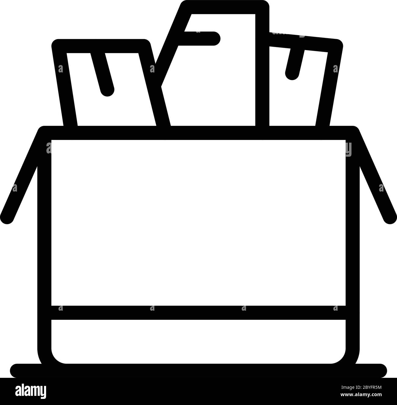 Shopping box icon, outline style Stock Vector Image & Art - Alamy