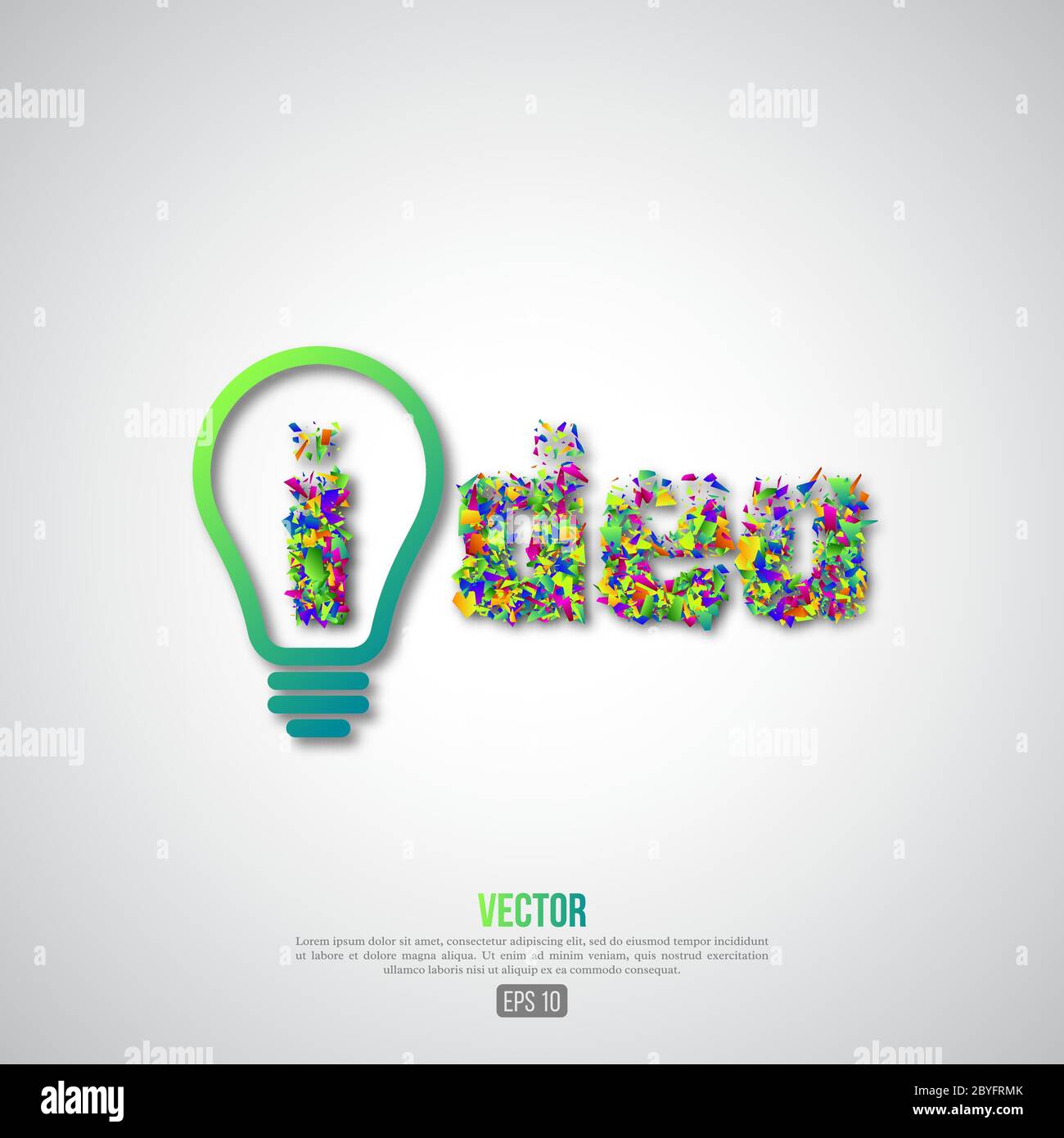 Broken idea bulb illustration Stock Vector Images - Alamy