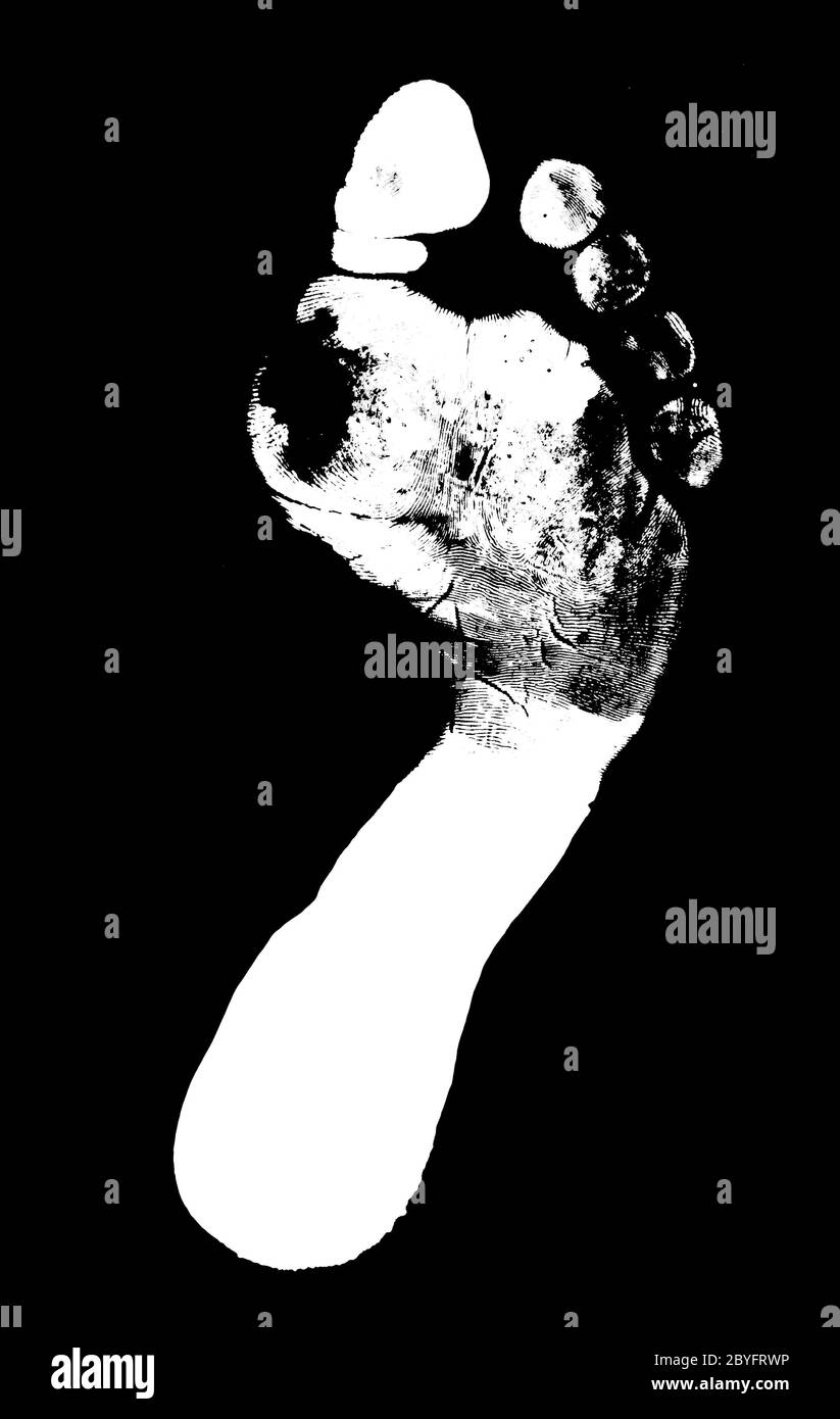 Foot print Black and White Stock Photos & Images - Alamy