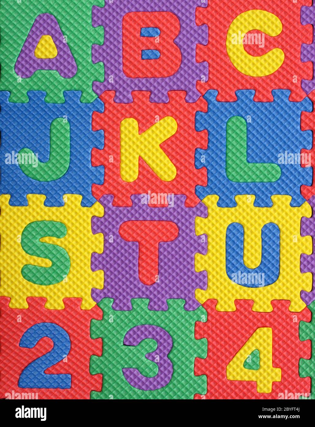 Alphabet and numbers Stock Photo - Alamy