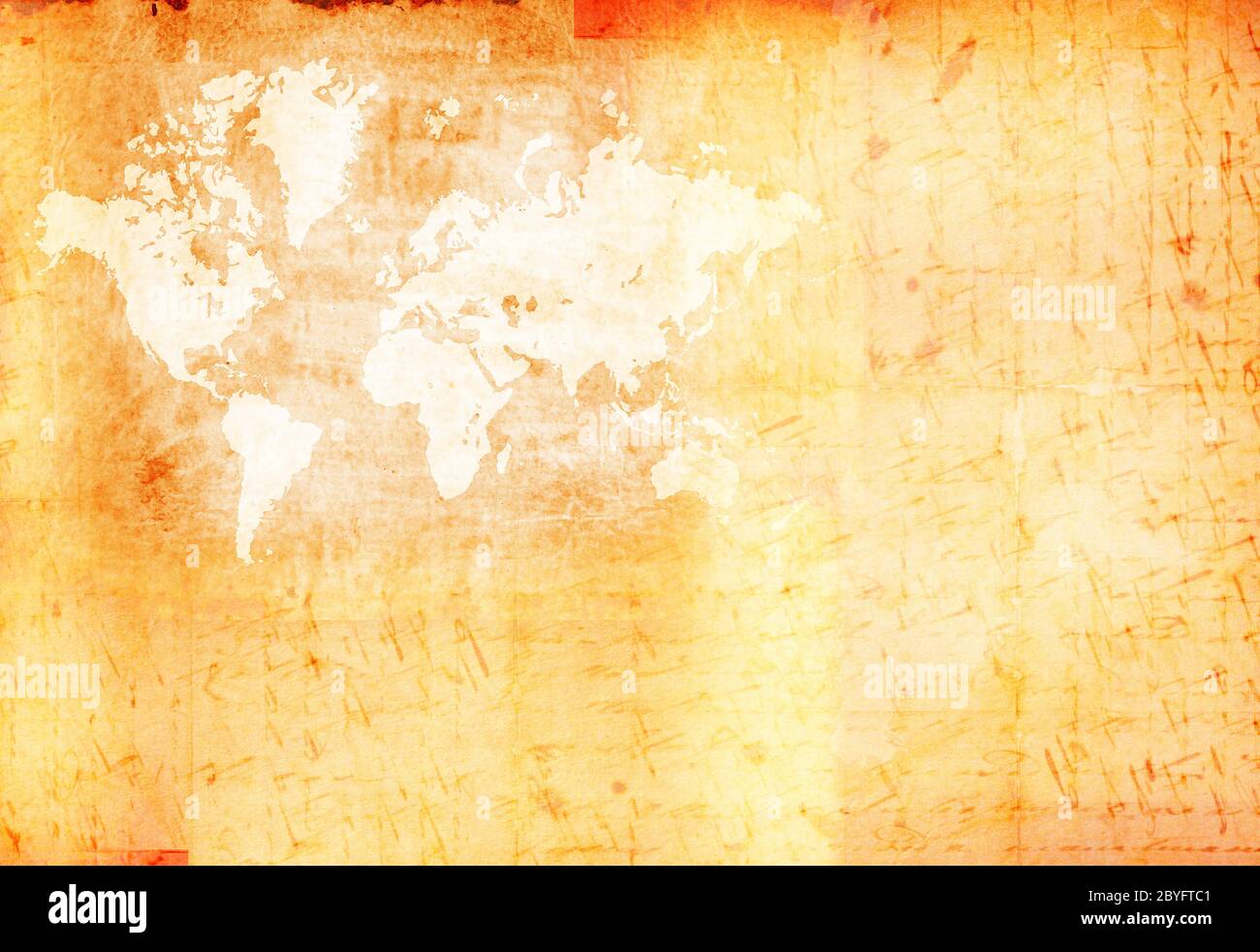 Vintage world map Stock Photo - Alamy