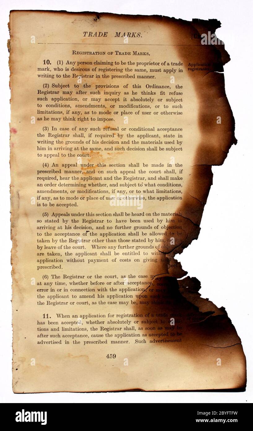 Old Burnt Paper With Writing