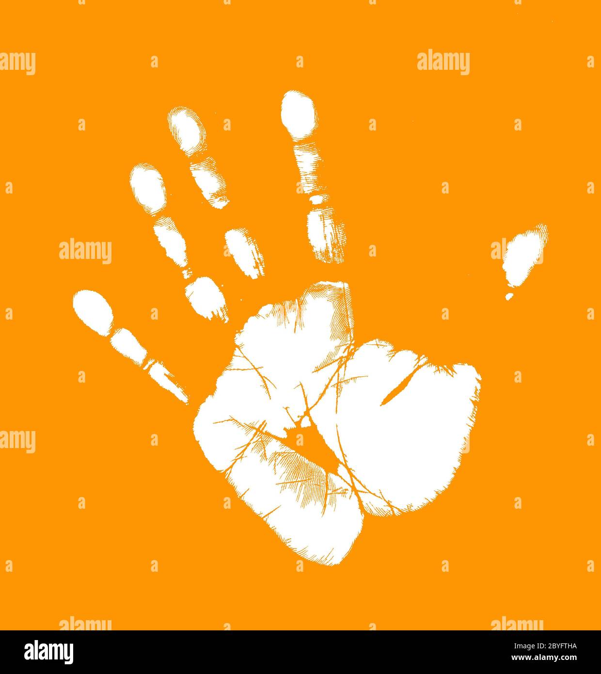 Biometric handprint security graphic hi-res stock photography and ...