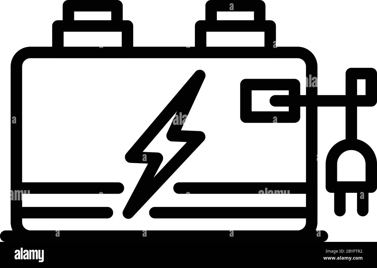 Storage battery icon, outline style Stock Vector Image & Art - Alamy