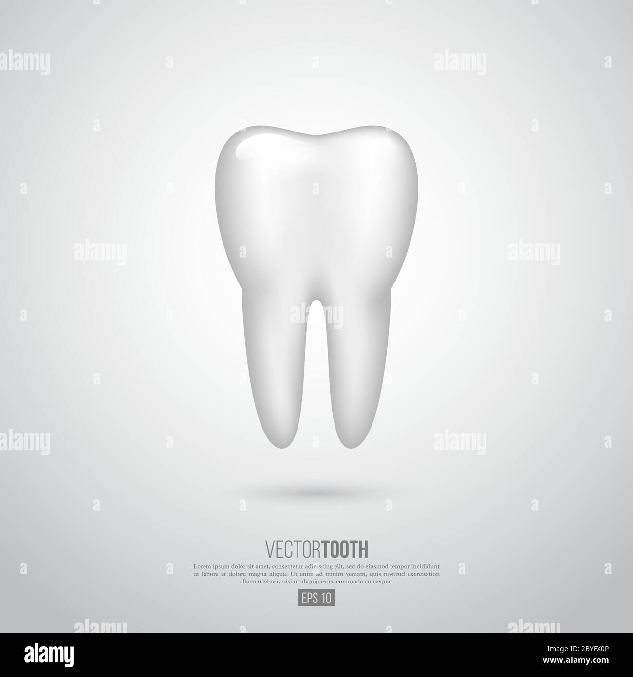 Realistic 3D tooth Stock Vector Image & Art - Alamy