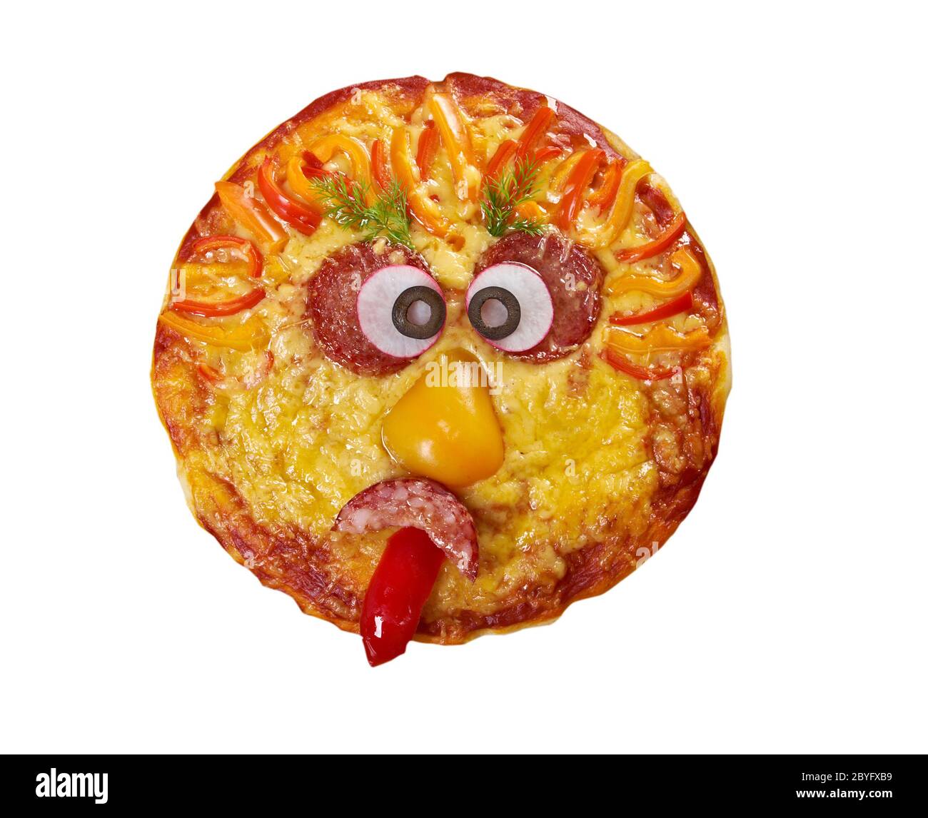 Smiley Faced Pizza Stock Photo - Alamy