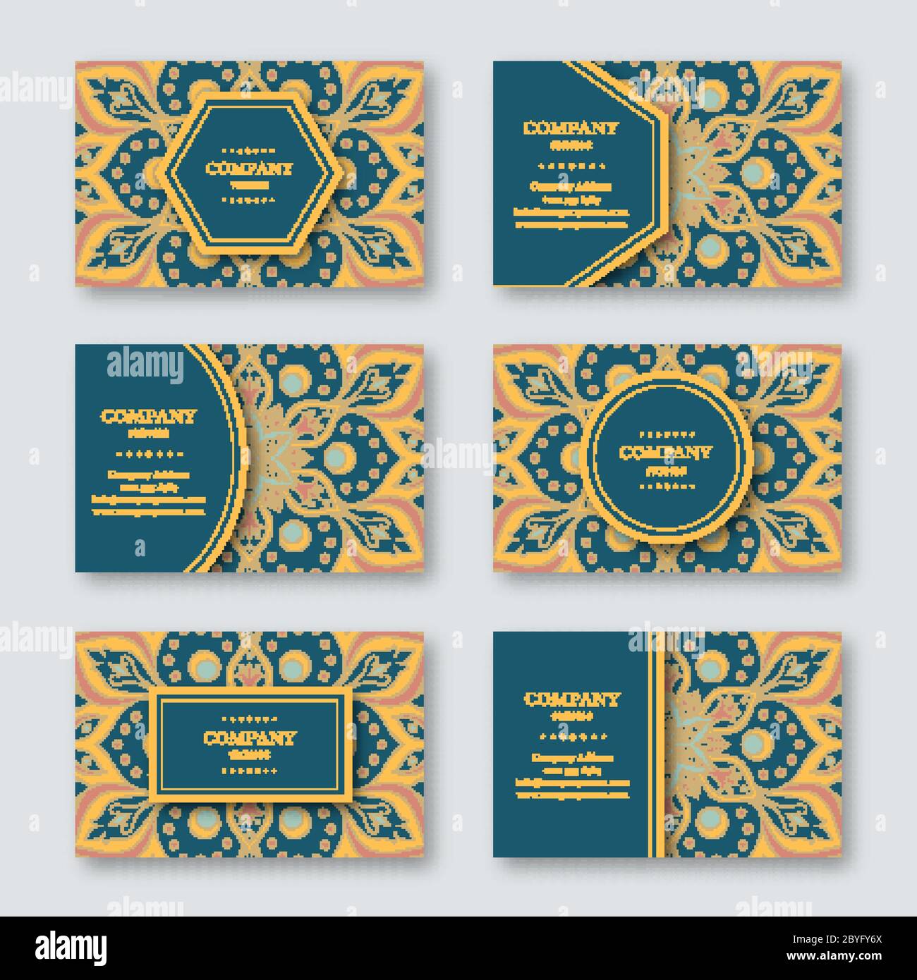 Set of ornamental hand drawn mandala cards Stock Vector Image & Art - Alamy