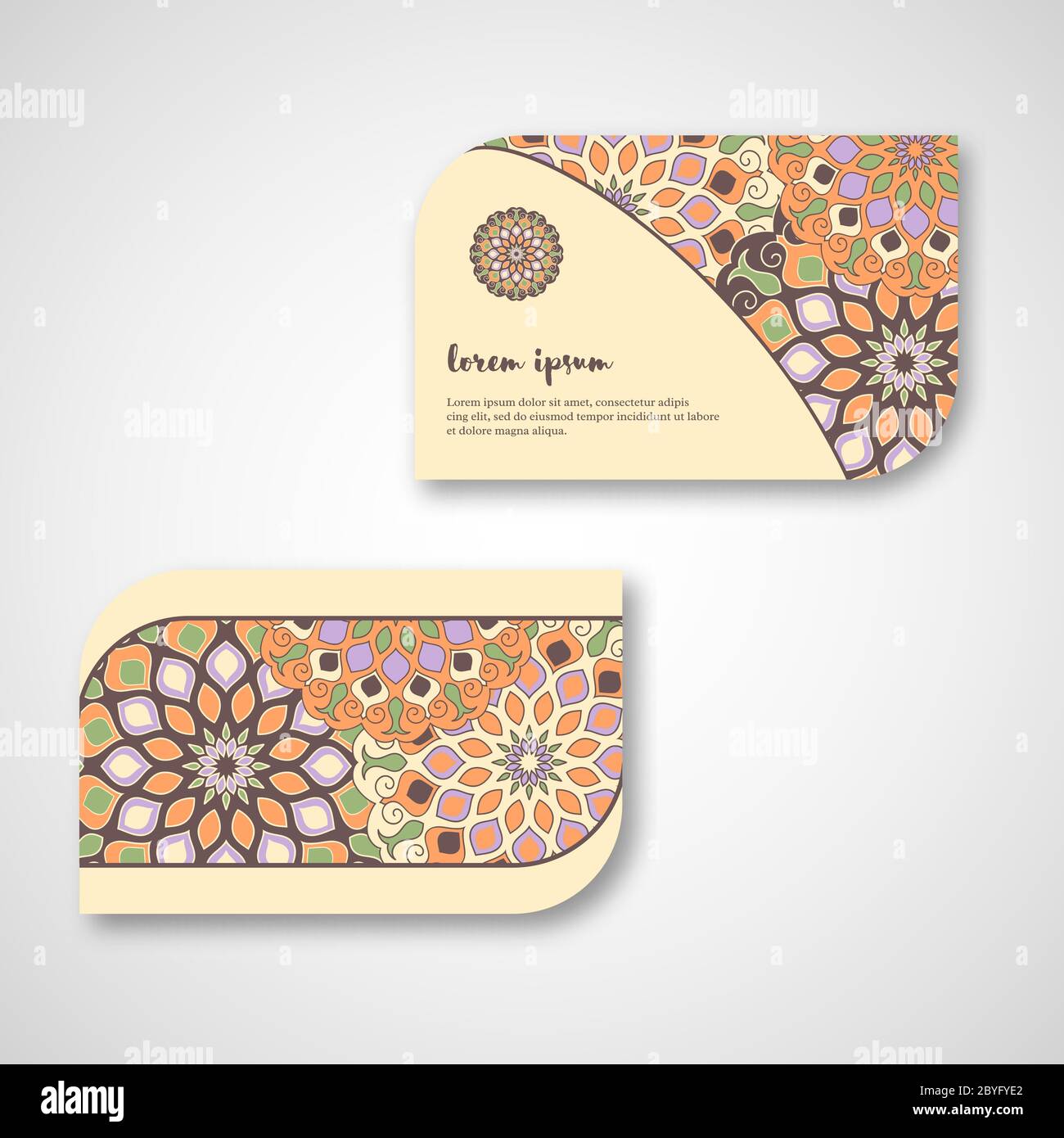 Set of ornamental hand drawn mandala cards Stock Vector Image & Art - Alamy