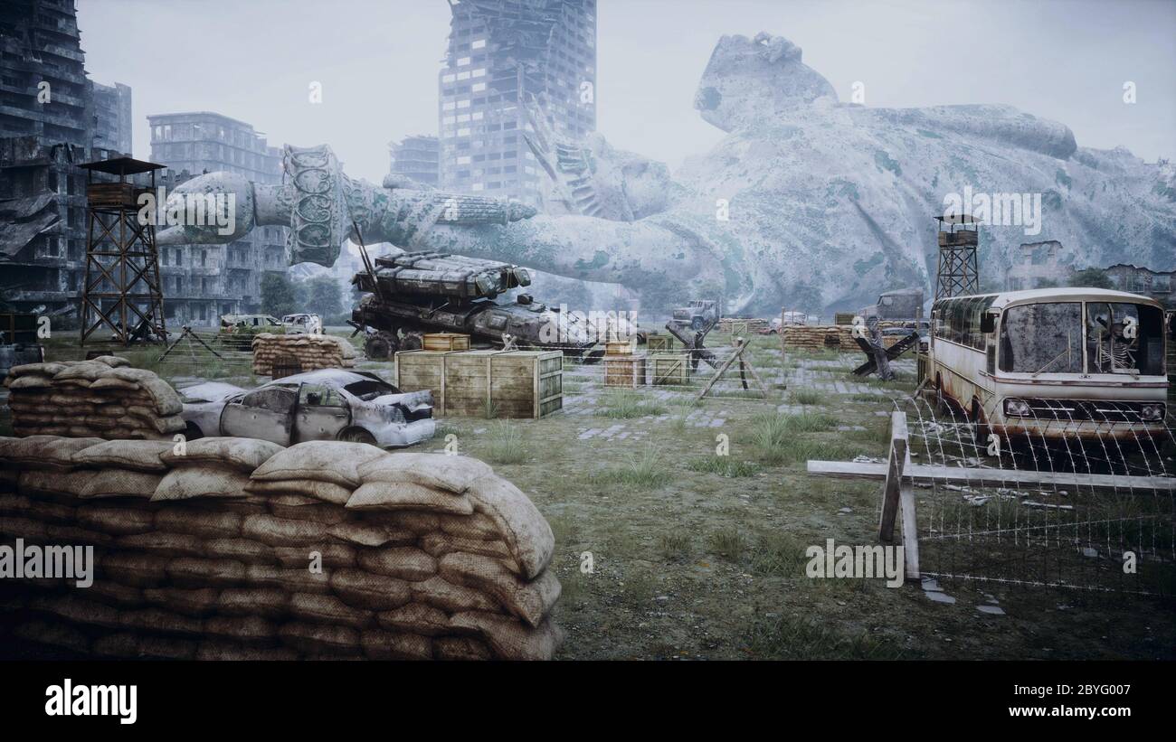 Apocalypse city aerial fire hi-res stock photography and images - Alamy