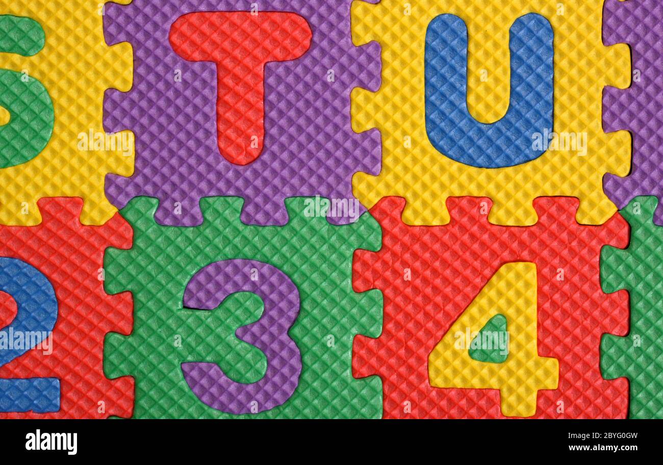 Alphabet and numbers Stock Photo - Alamy