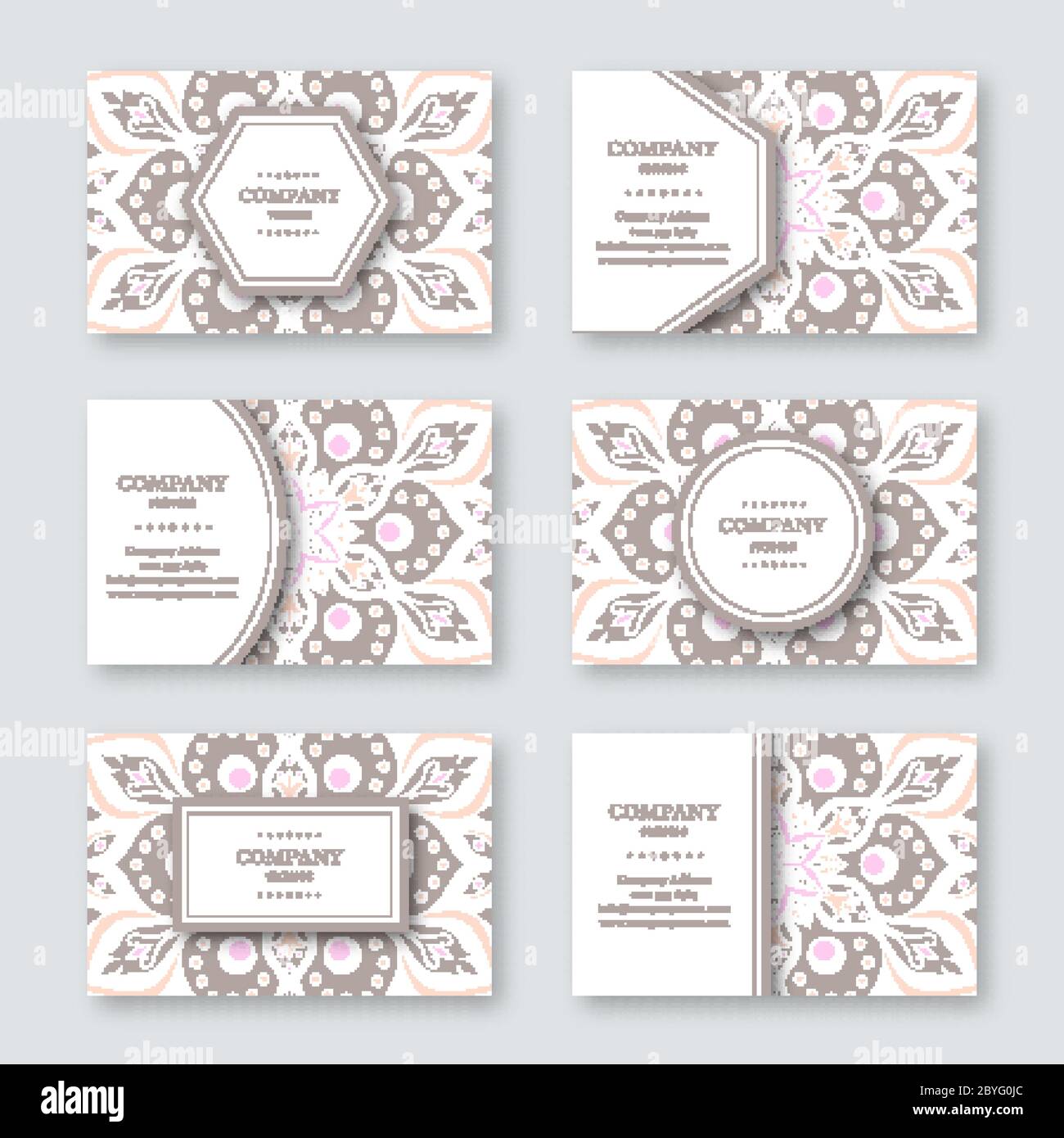Set of ornamental hand drawn mandala cards Stock Vector Image & Art - Alamy