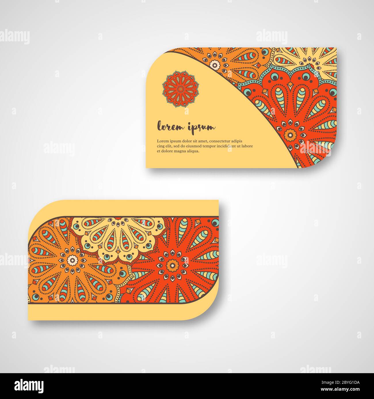 Set of ornamental hand drawn mandala cards Stock Vector Image & Art - Alamy