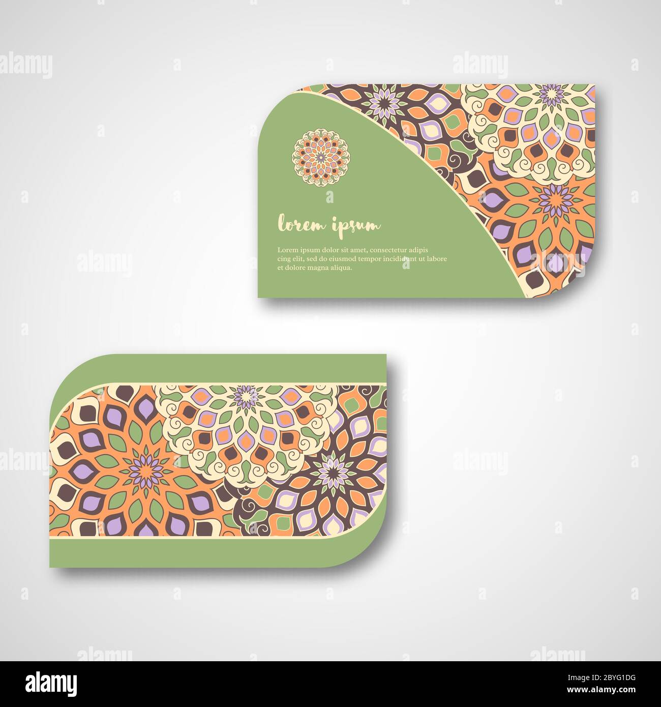 Set of ornamental hand drawn mandala cards Stock Vector Image & Art - Alamy