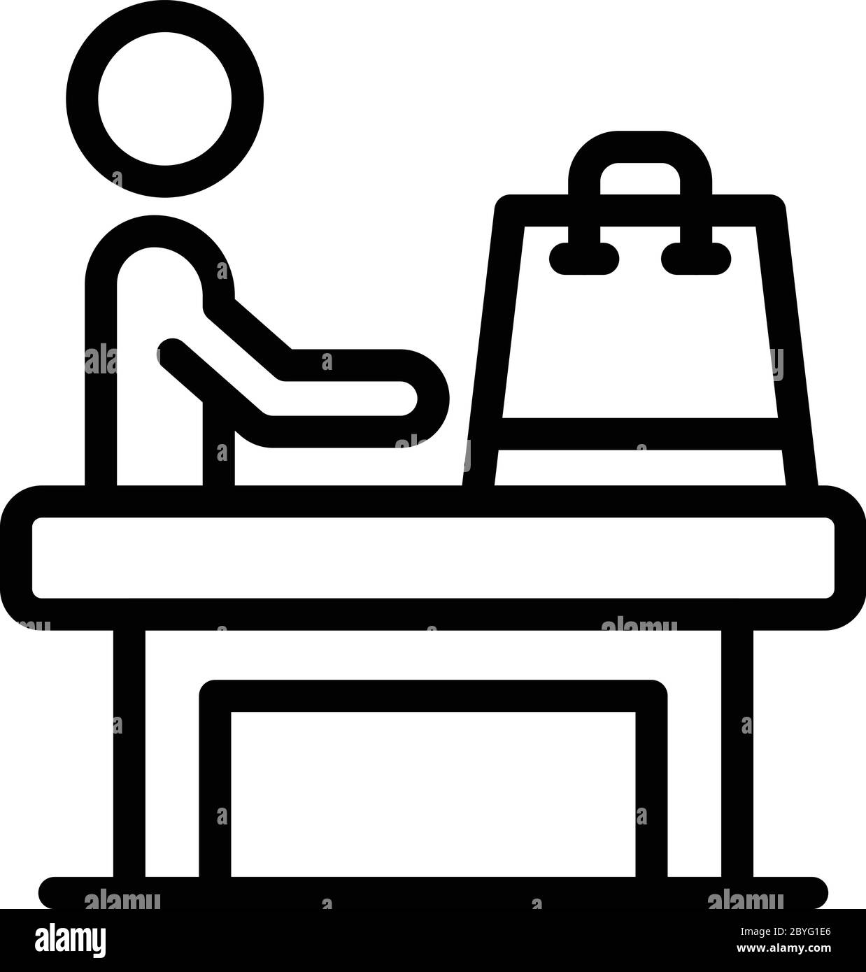 Shop client icon, outline style Stock Vector Image & Art - Alamy