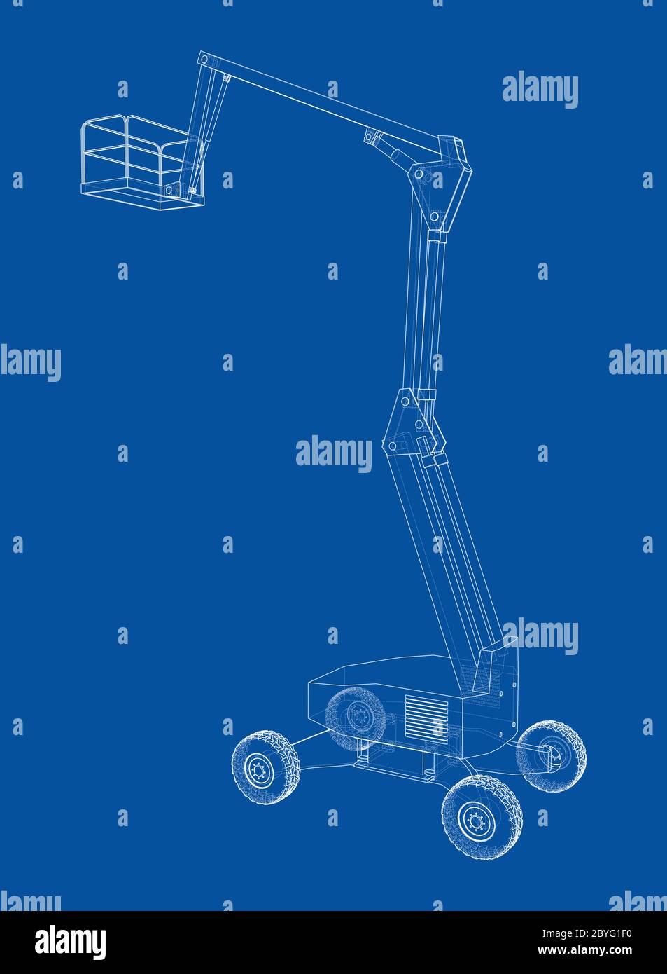 Aerial platform concept outline. Vector Stock Vector Image & Art - Alamy