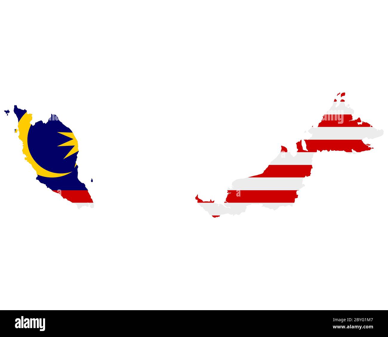 Flag in map of Malaysia Stock Photo - Alamy