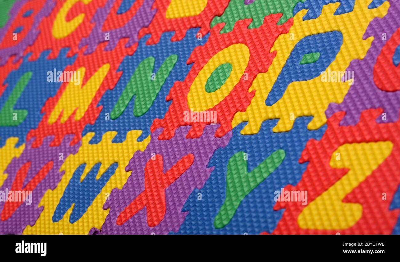 Alphabet and numbers Stock Photo - Alamy