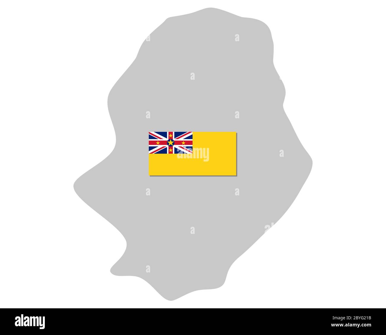 Flag and map of Niue Stock Photo - Alamy