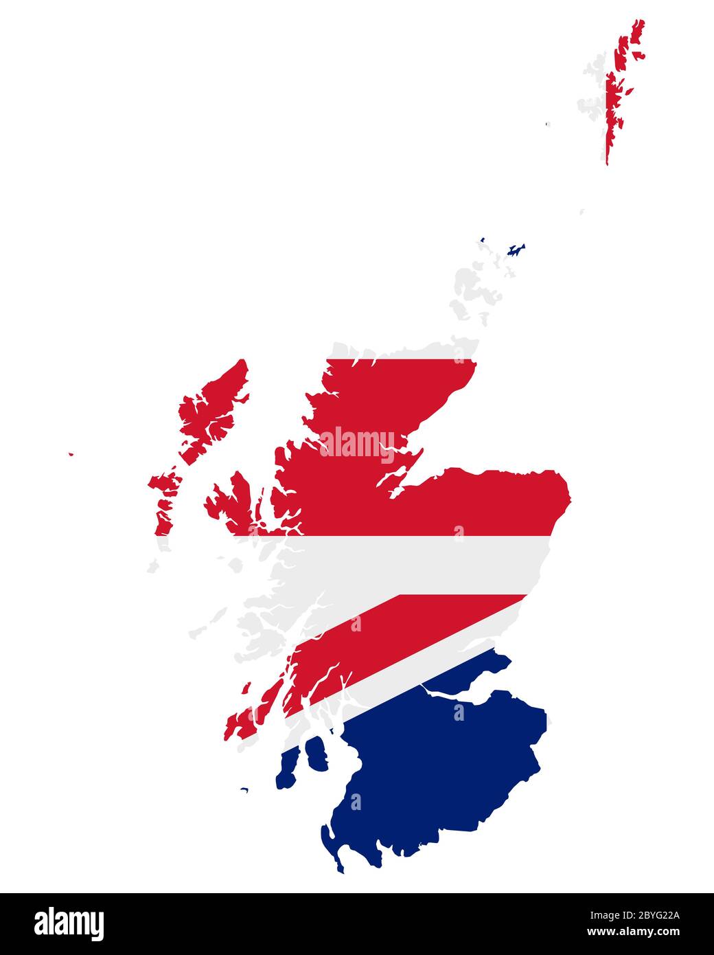 Flag in map of Scotland Stock Photo - Alamy