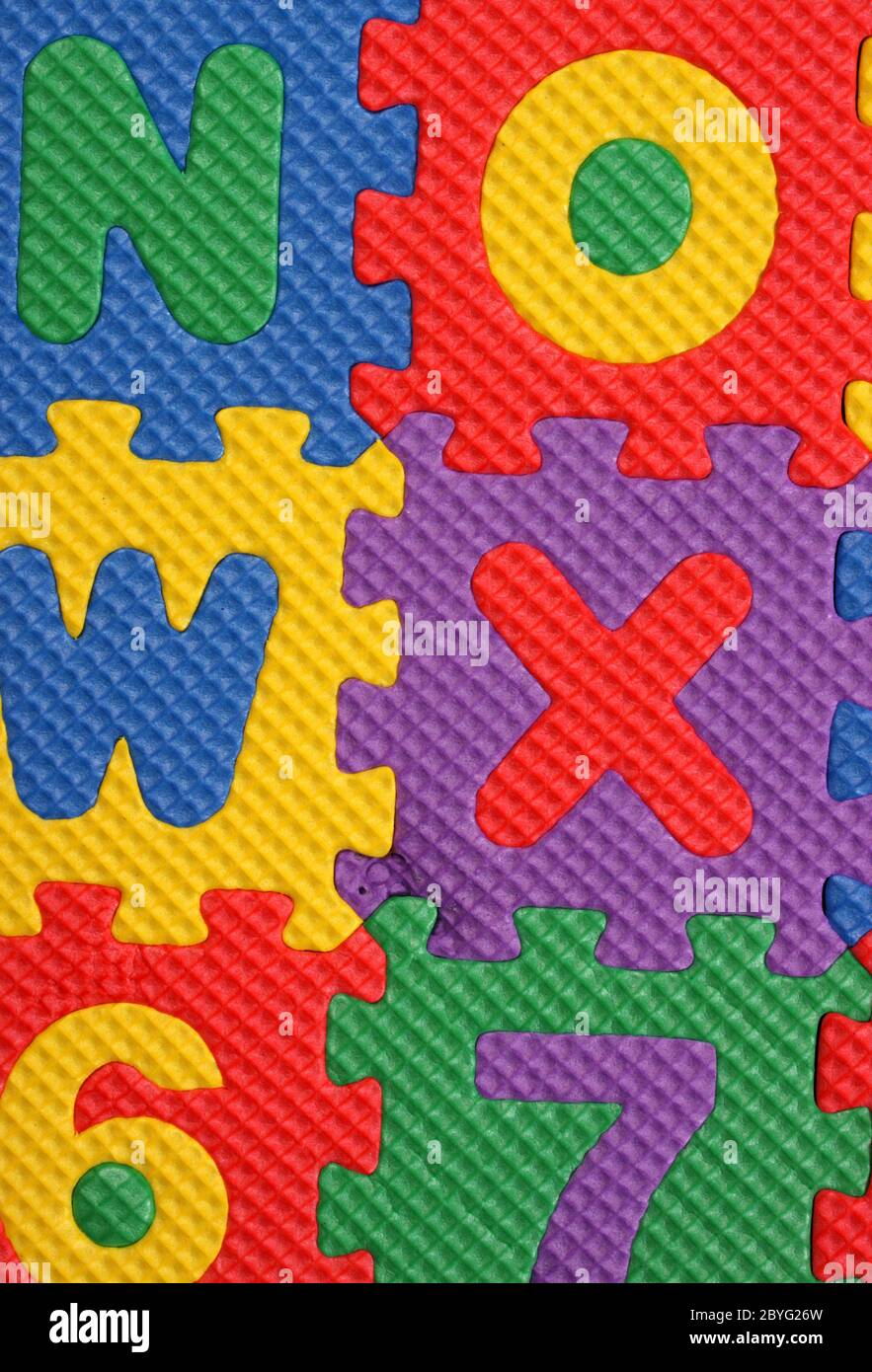 Alphabet and numbers Stock Photo - Alamy