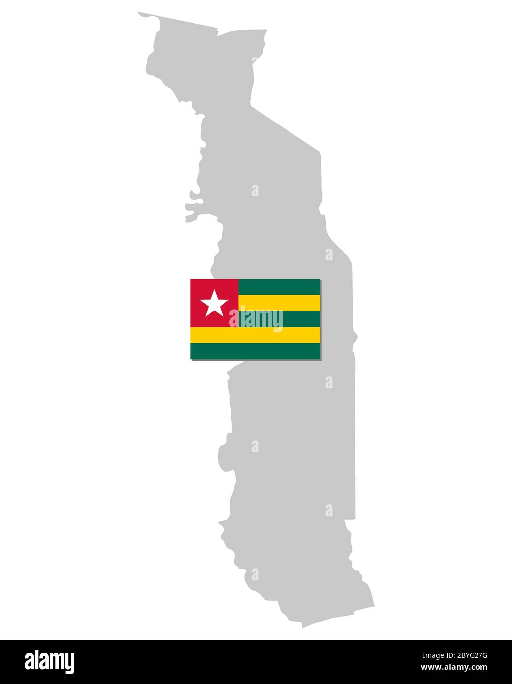 Flag and map of Togo Stock Photo - Alamy