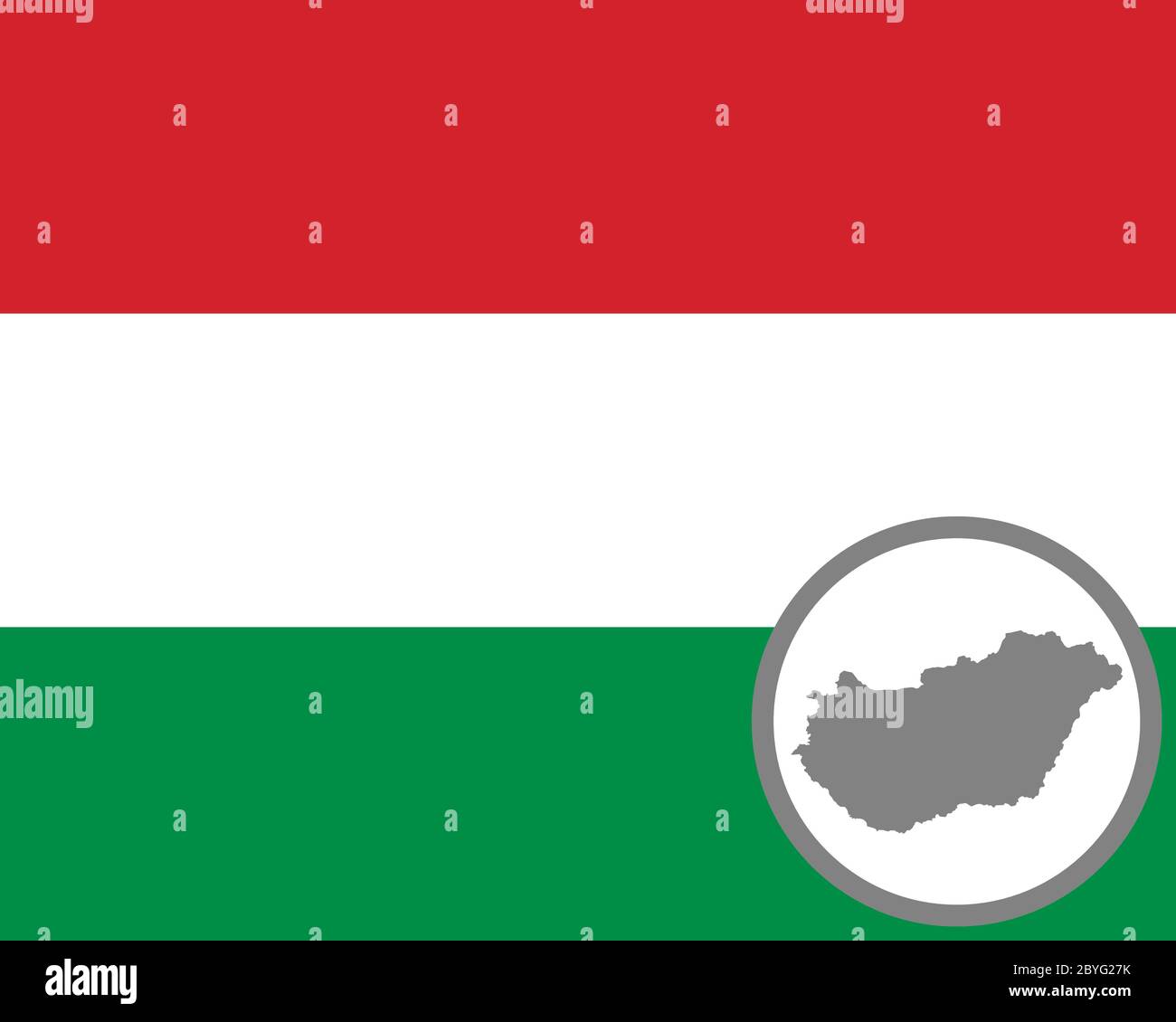 Flag and map of Hungary Stock Photo - Alamy