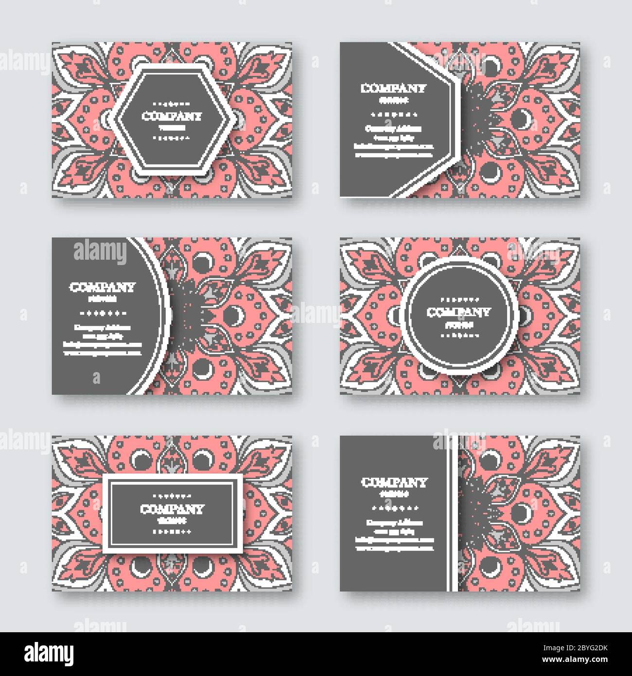 Set of ornamental hand drawn mandala cards Stock Vector Image & Art - Alamy