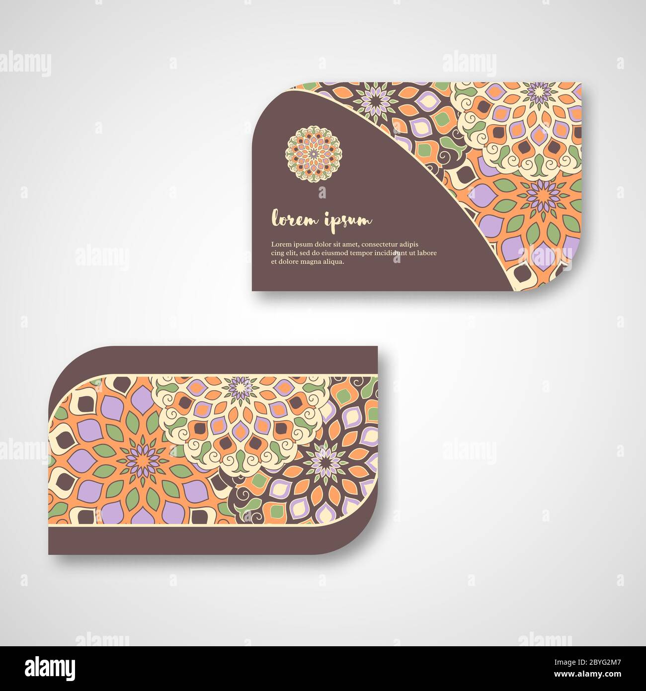 Set of ornamental hand drawn mandala cards Stock Vector Image & Art - Alamy