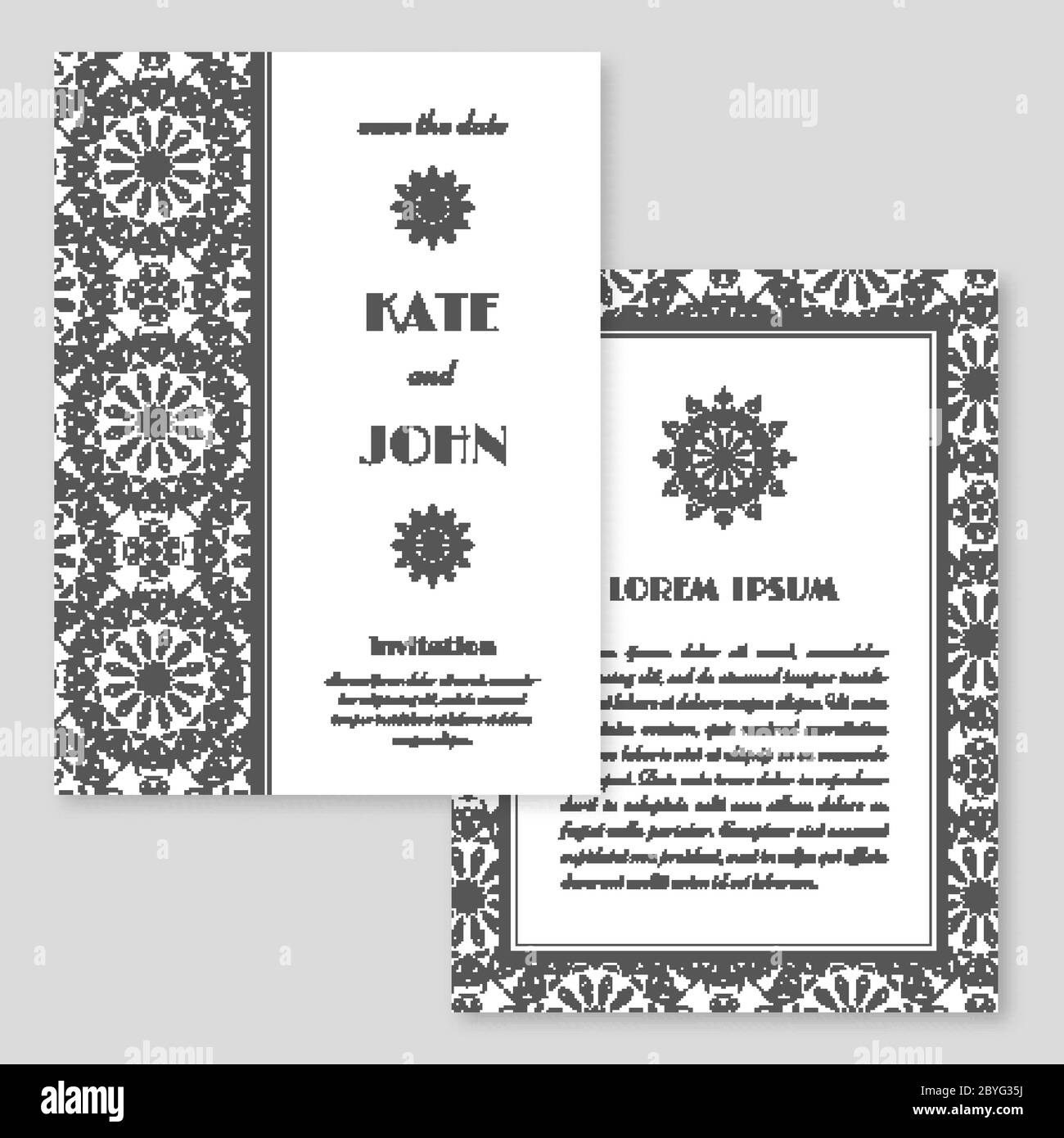 Wedding indian card Black and White Stock Photos & Images - Alamy