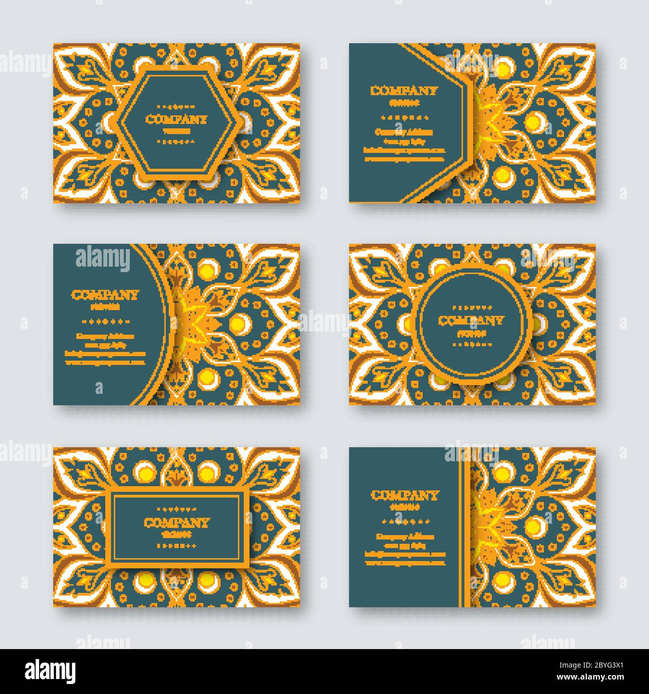 Set of ornamental hand drawn mandala cards Stock Vector Image & Art - Alamy