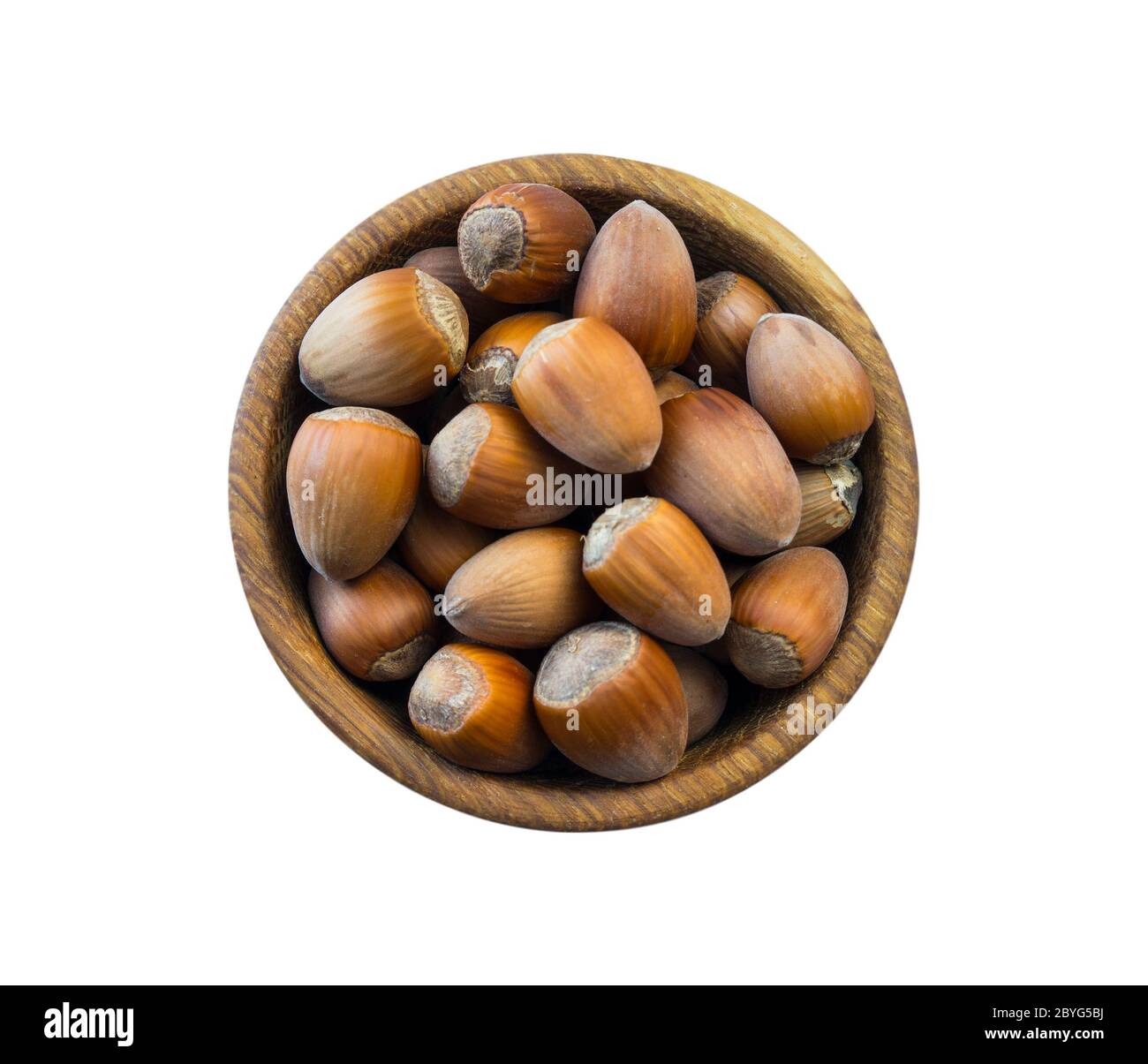 Fresh hazelnuts isolated on white background. Hazelnuts in a bowl with ...