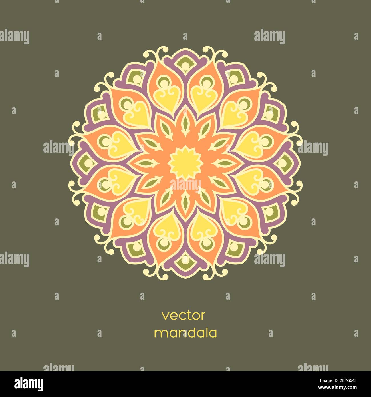 Hand drawn colorful floral mandala Stock Vector Image & Art - Alamy