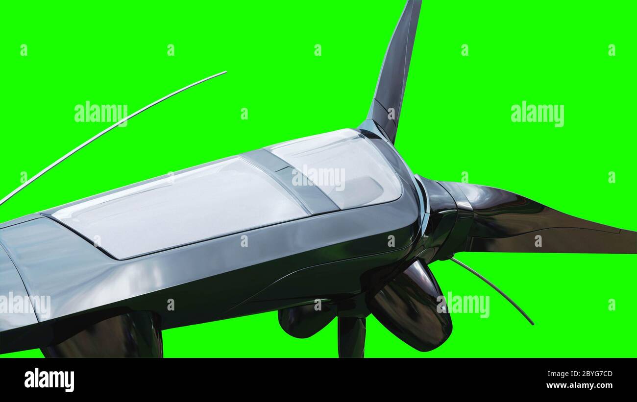 Sci fi fufturistic ship. Concept of future. Green screen. 3d rendering ...