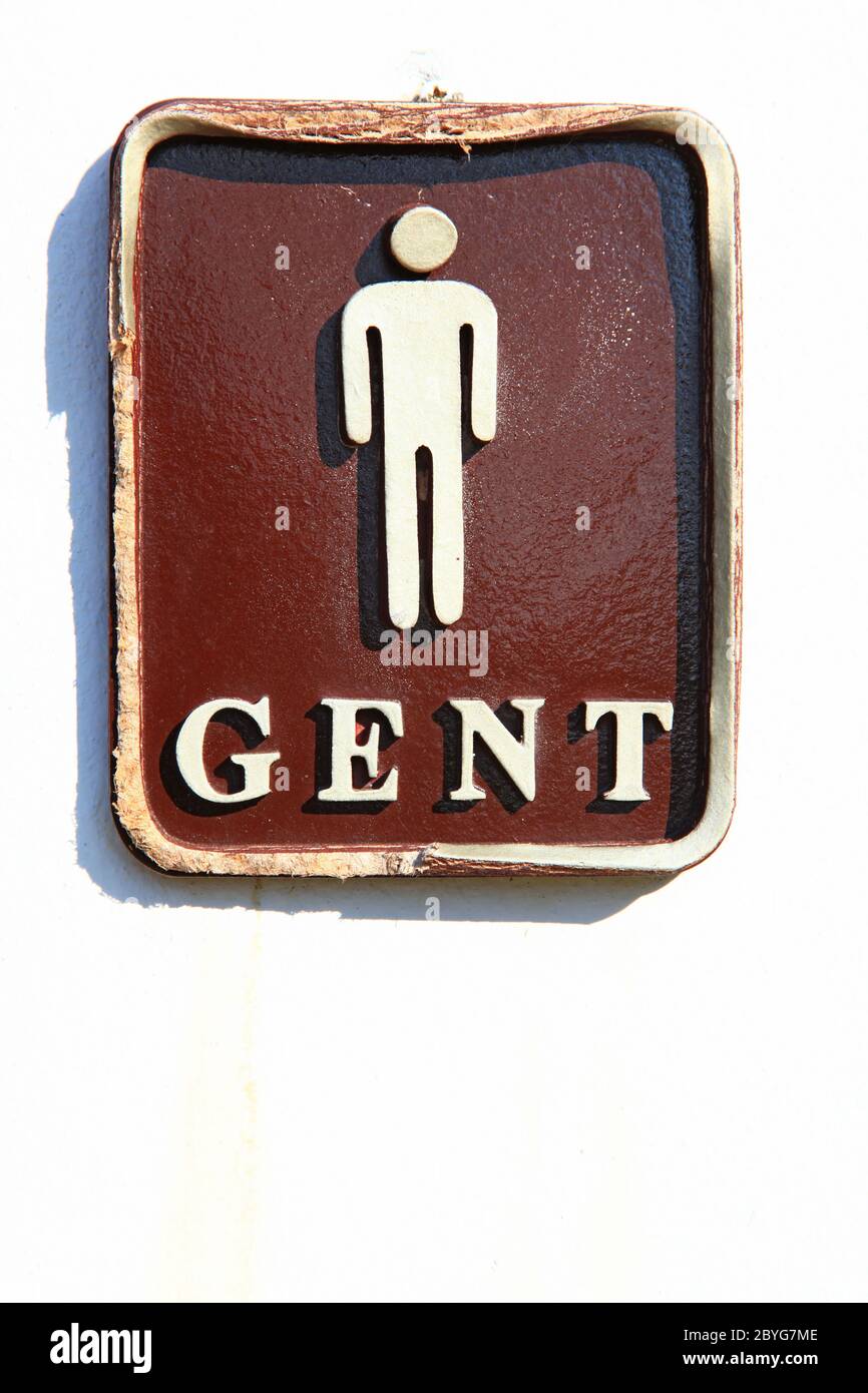 male restroom sign Stock Photo - Alamy