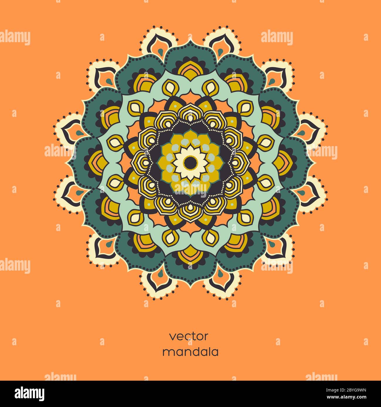 Hand drawn lotus mandala hi-res stock photography and images - Alamy