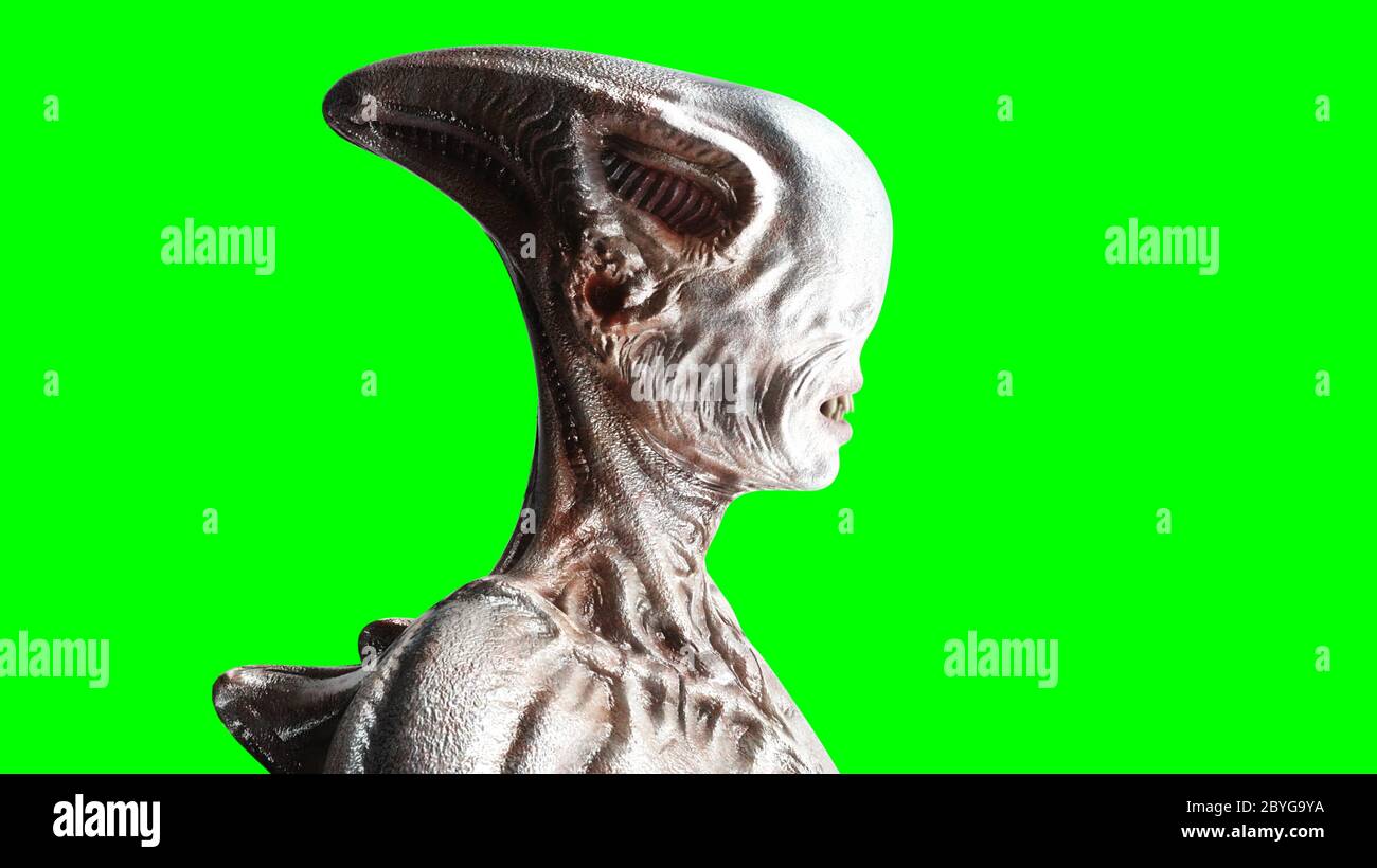 Scary, horror monster. Fear concept. green screen, isolate. 3d ...