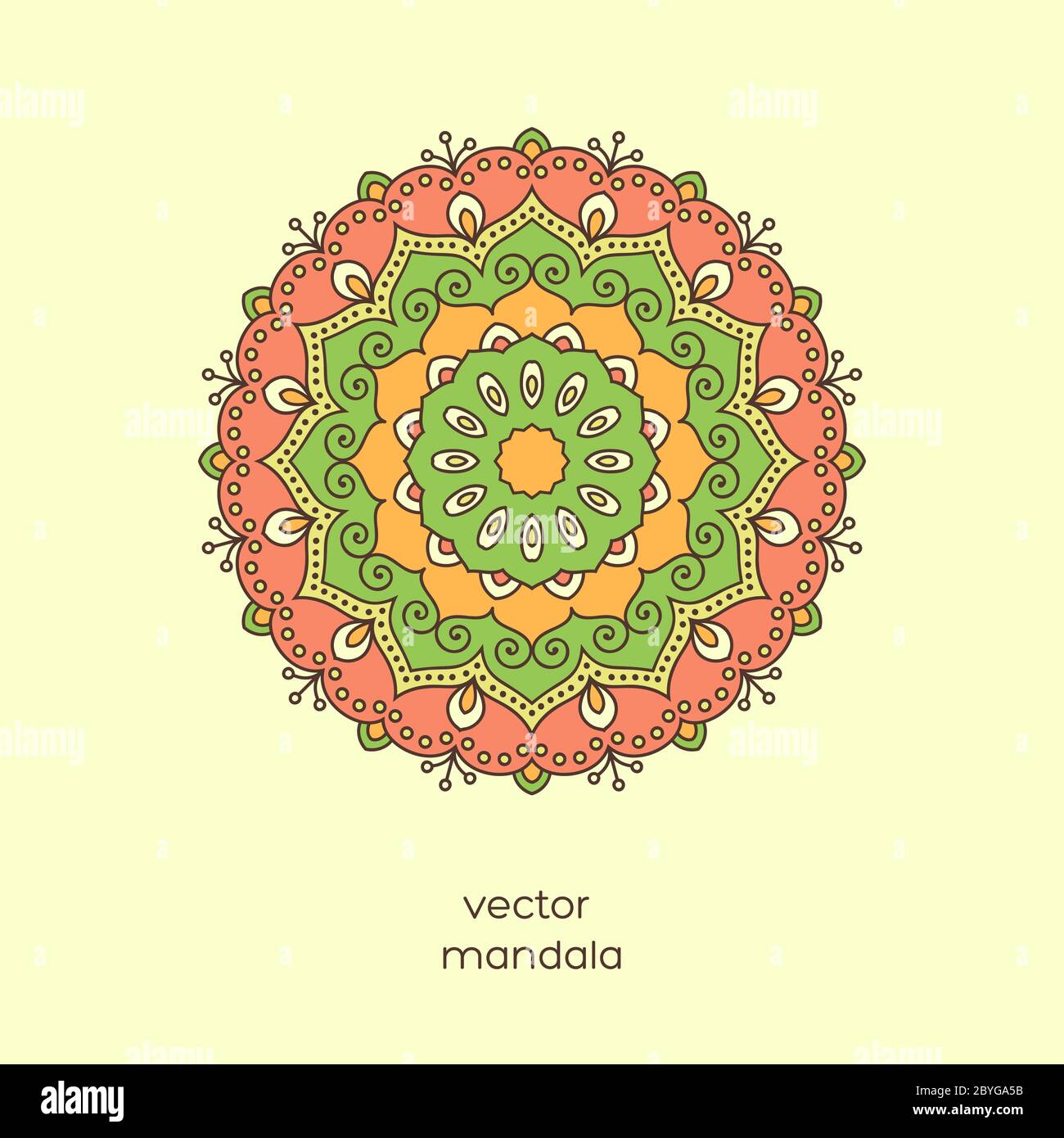 Hand drawn lotus mandala hi-res stock photography and images - Alamy