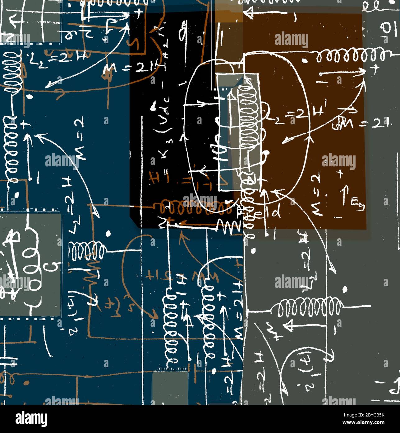 Mathematical Engineering Background Stock Photo - Alamy