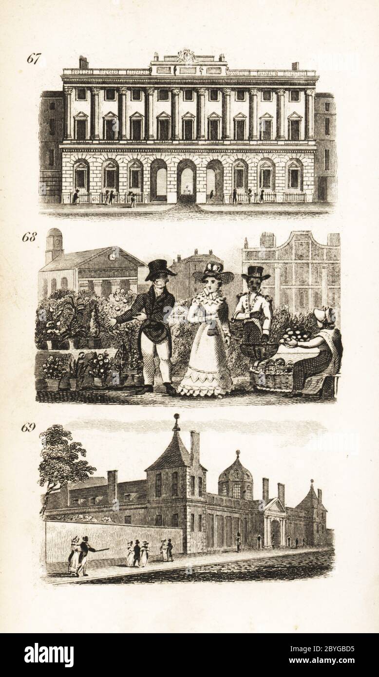 The Royal Academy, Covent Garden and the British Museum. The Royal ...