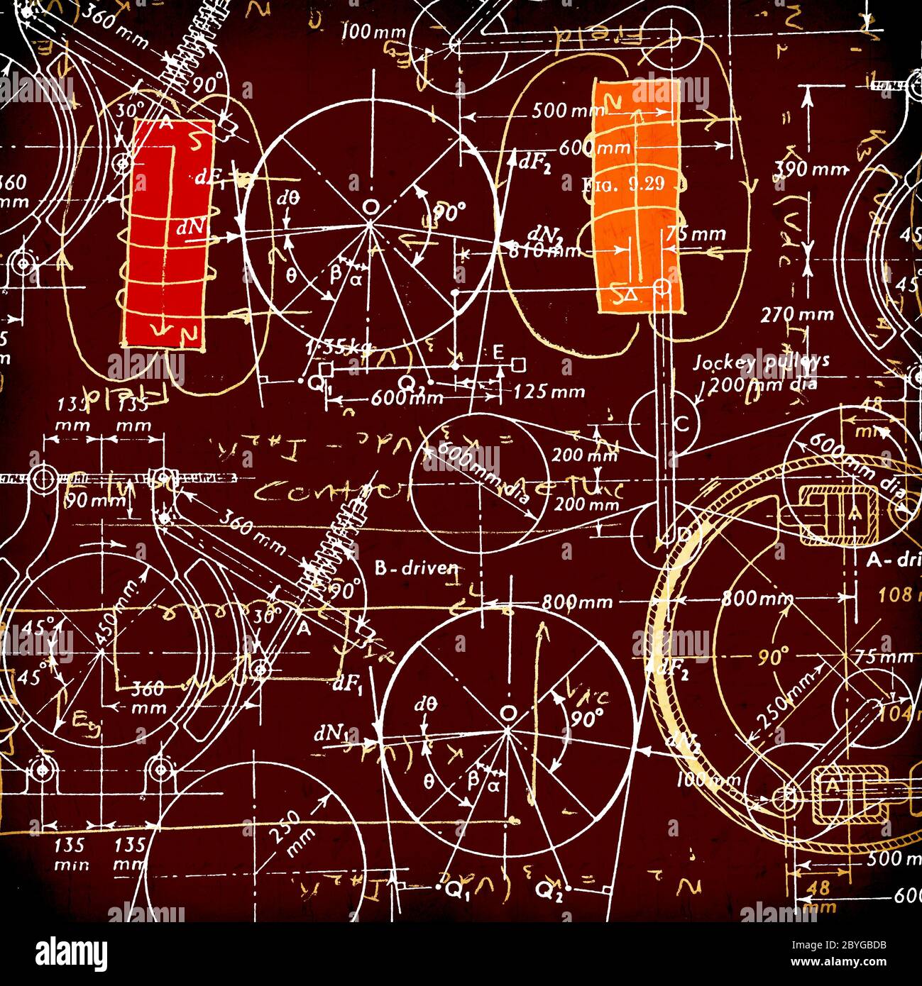 Mathematical Engineering Background Stock Photo - Alamy