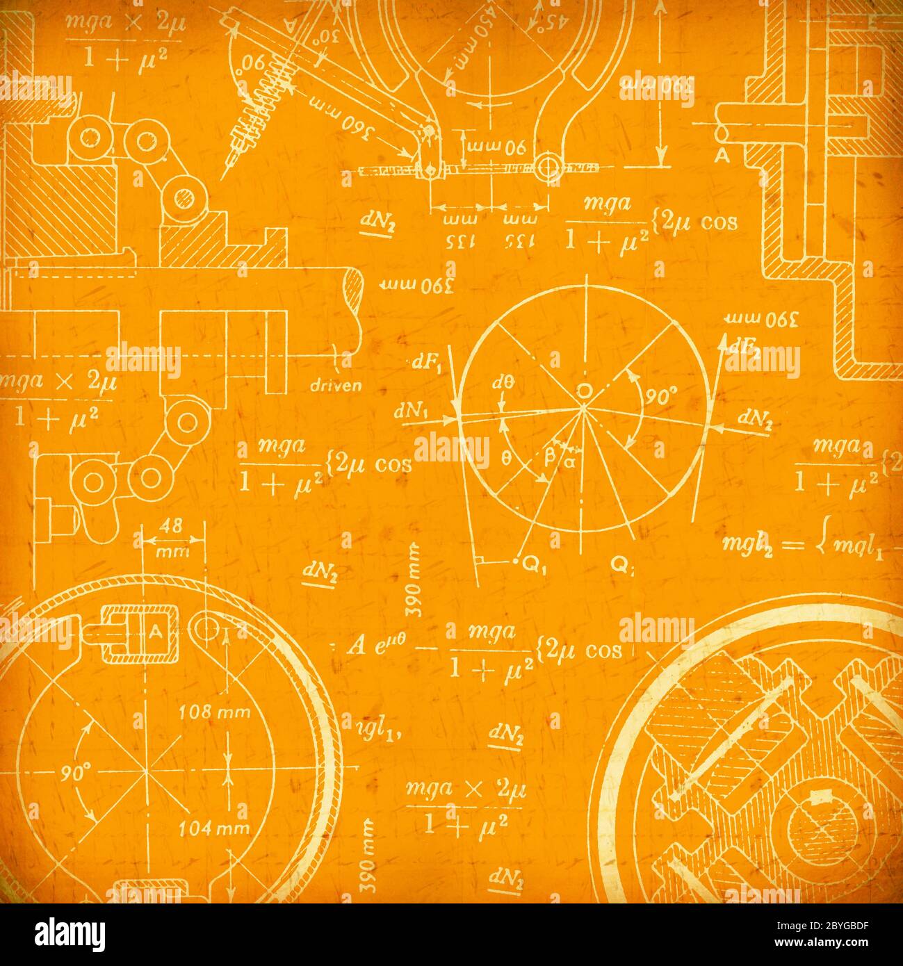 Mathematical Engineering Background Stock Photo - Alamy