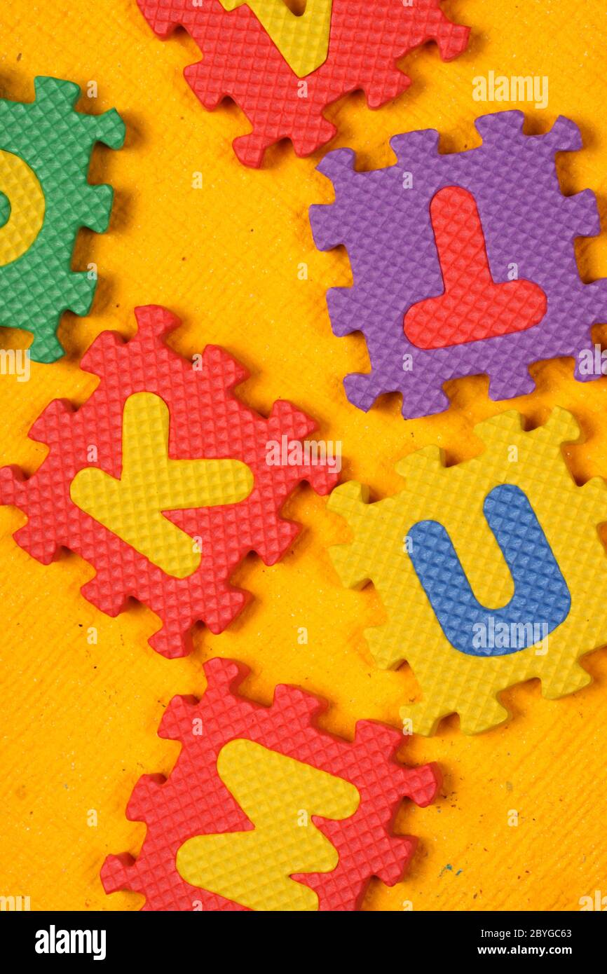 Alphabet and numbers Stock Photo - Alamy