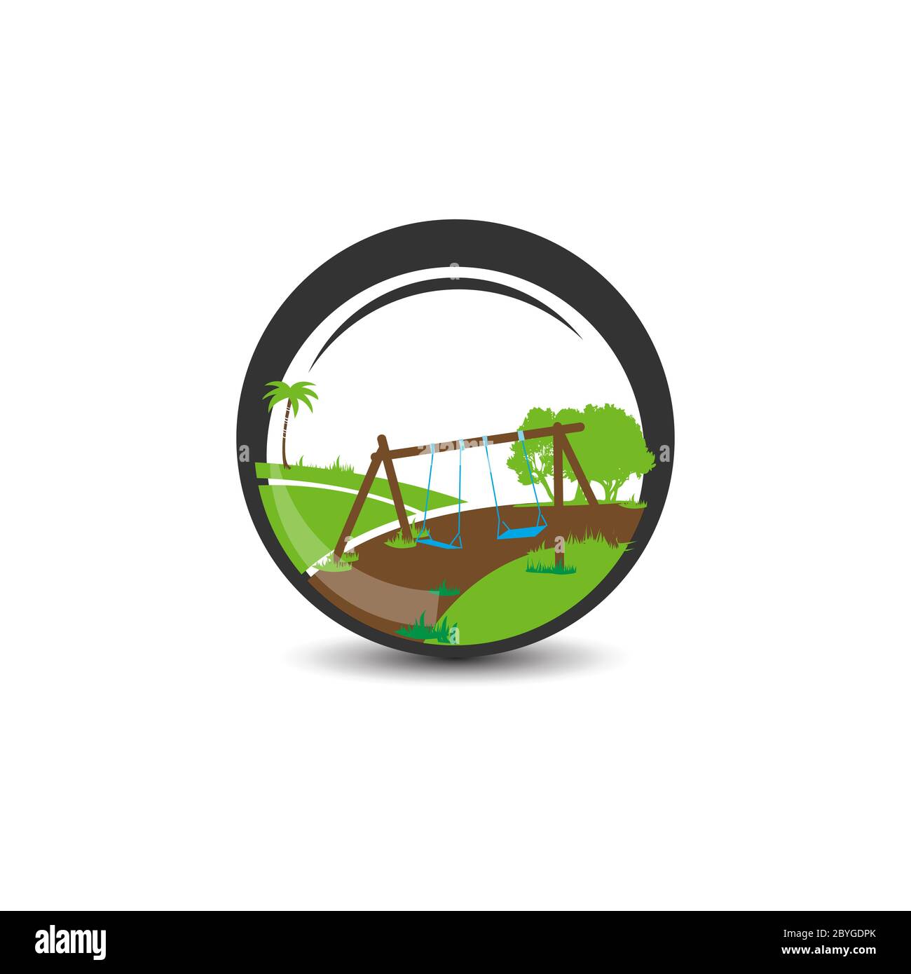 Leaf logo landscape company hi-res stock photography and images - Alamy