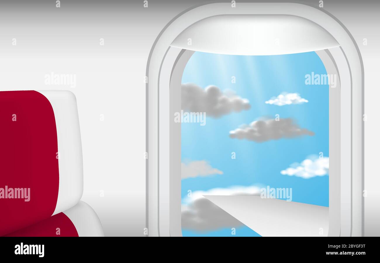 View on plane window Stock Vector Images - Alamy