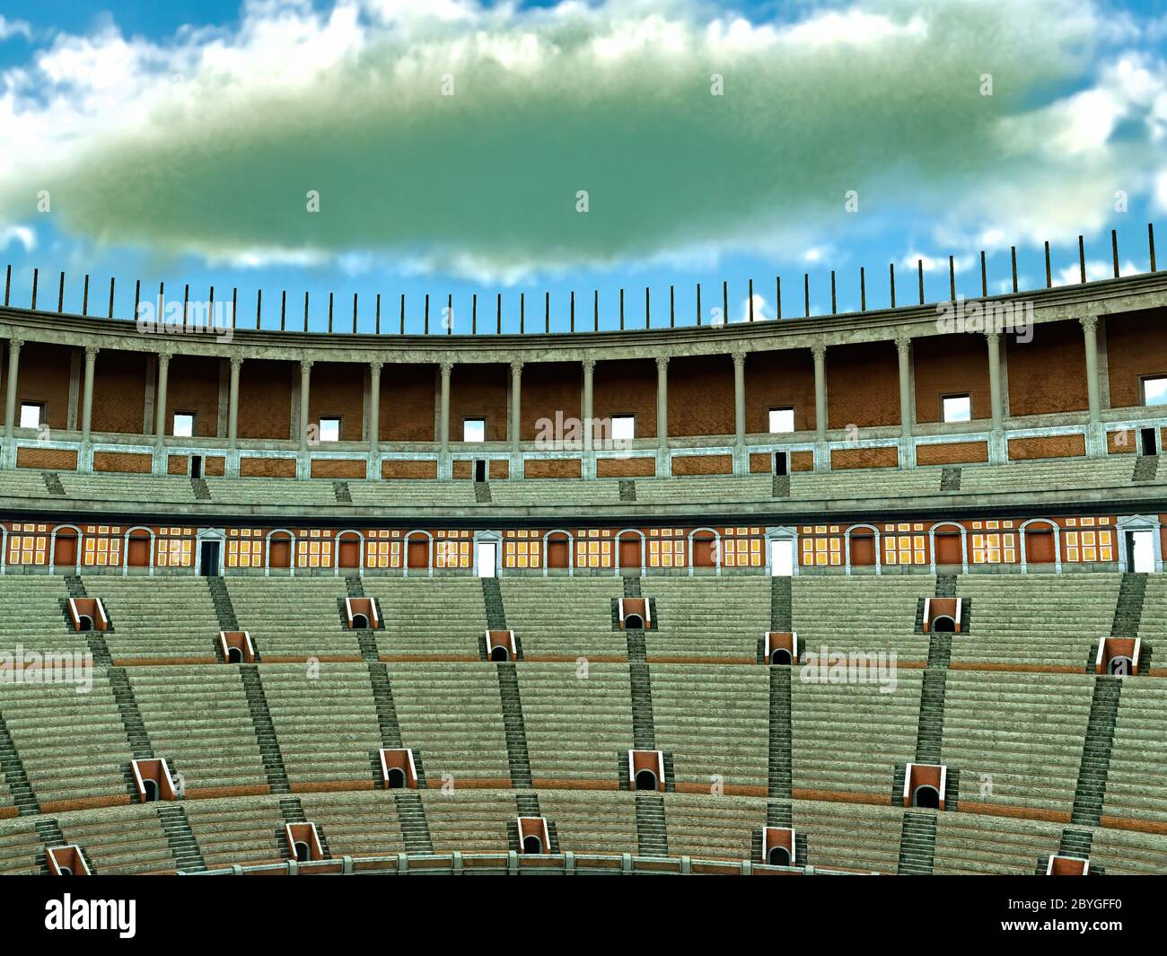 Interior of the Colosseum 3d rendering Stock Photo - Alamy