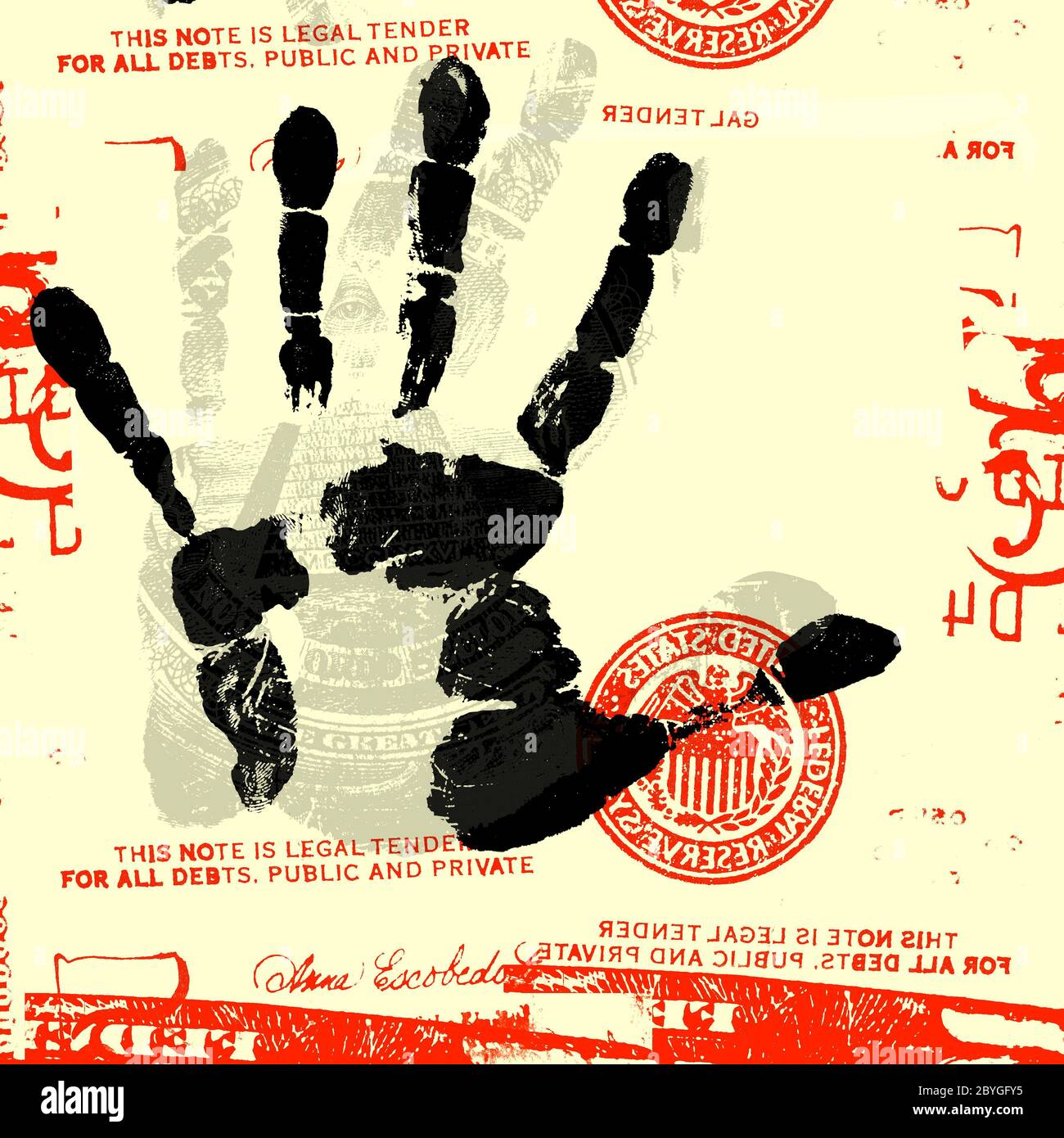 Biometric handprint security graphic hi-res stock photography and ...