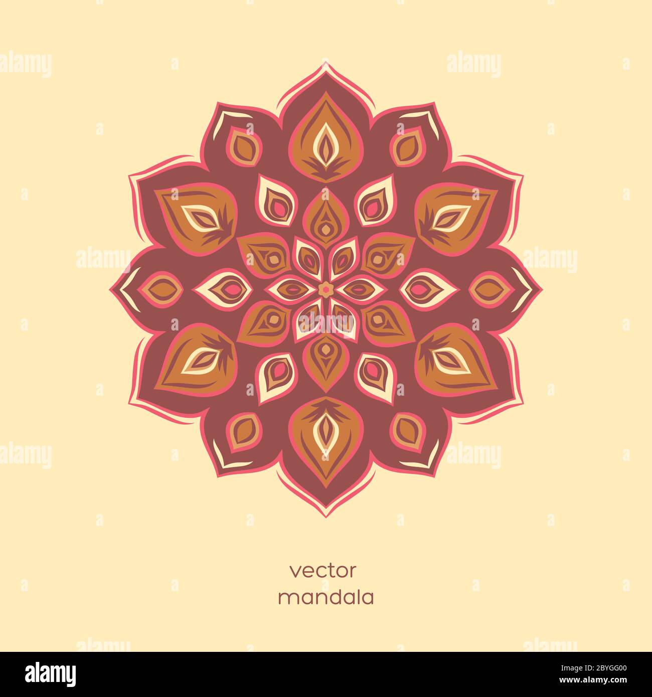 Hand drawn colorful floral mandala Stock Vector Image & Art - Alamy