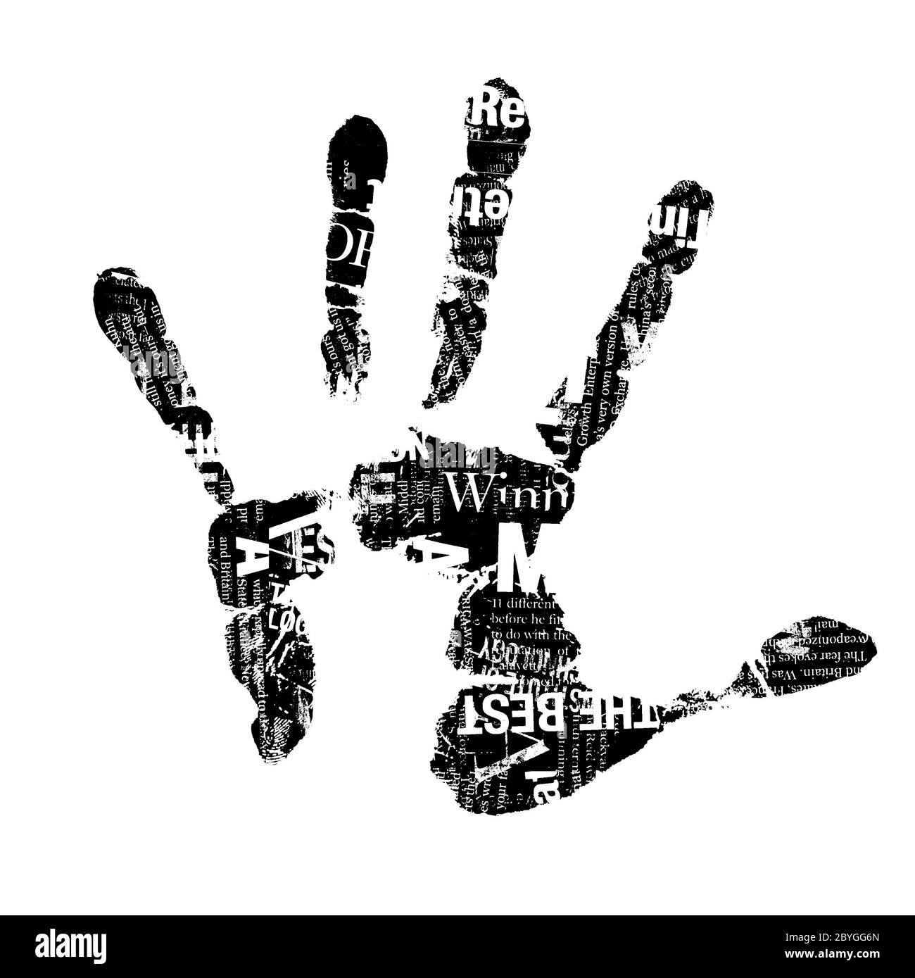 Handprint and signature Cut Out Stock Images & Pictures - Alamy